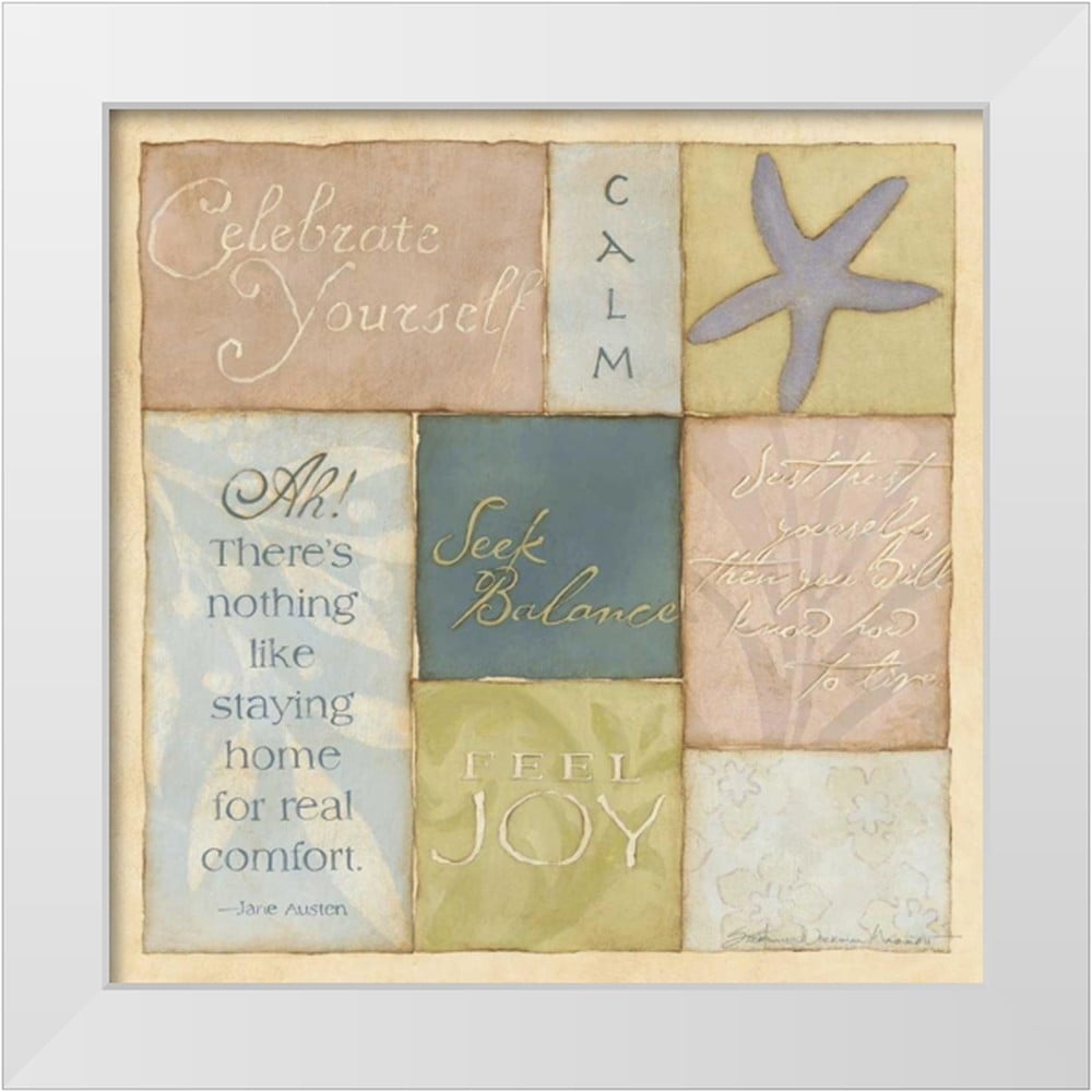 Marrott, Stephanie 20x20 White Modern Wood Framed Museum Art Print Titled - Celebrate Yourself ...