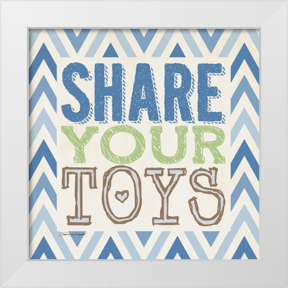 Marrott, Stephanie 20x20 White Modern Wood Framed Museum Art Print Titled - Playroom Boy Share ...