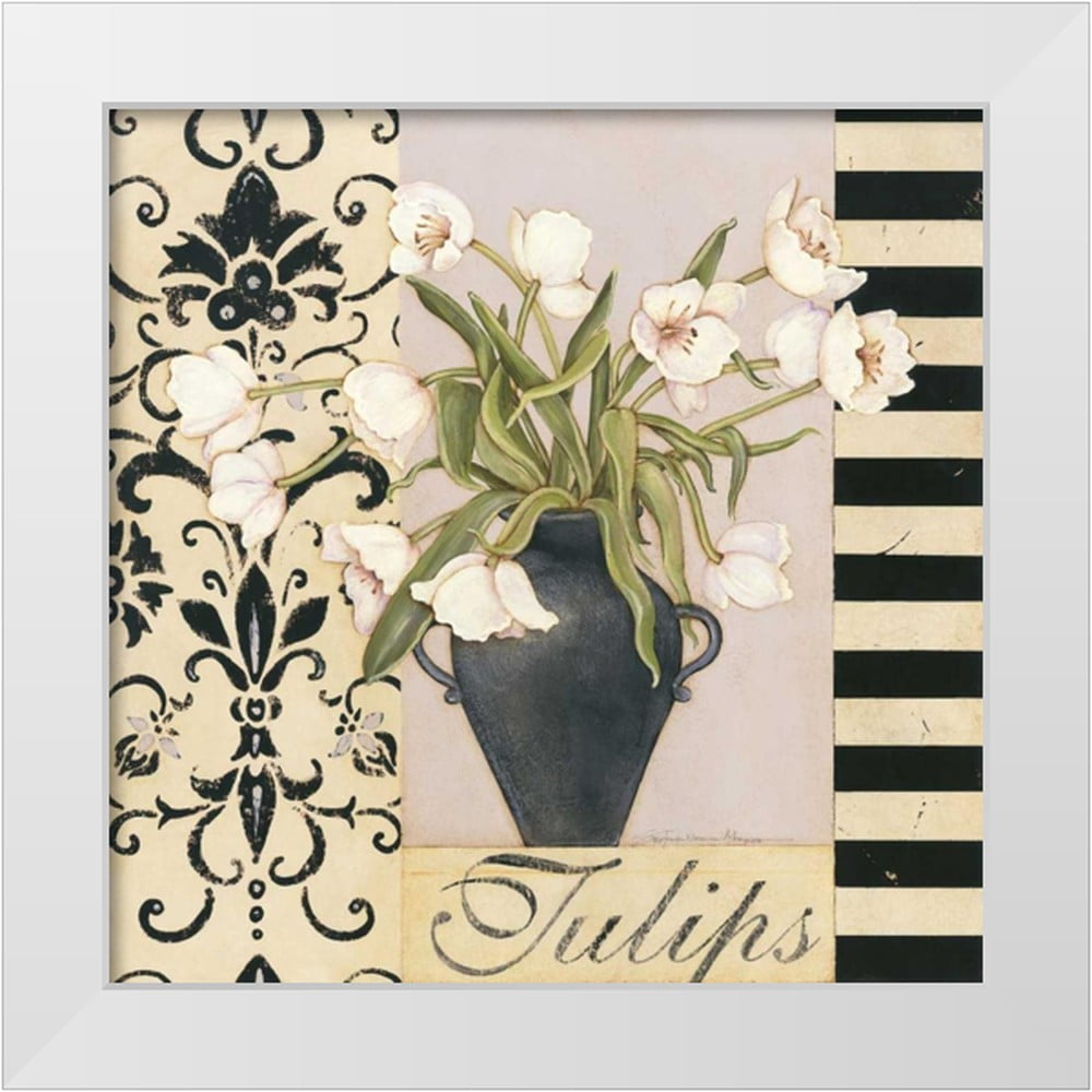 Marrott, Stephanie 20x20 White Modern Wood Framed Museum Art Print Titled - Tulips - Walmart.com