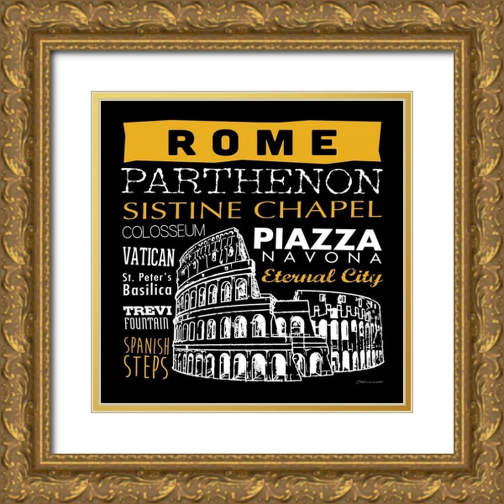 Marrott, Stephanie 26x26 Gold Ornate Wood Framed with Double Matting ...