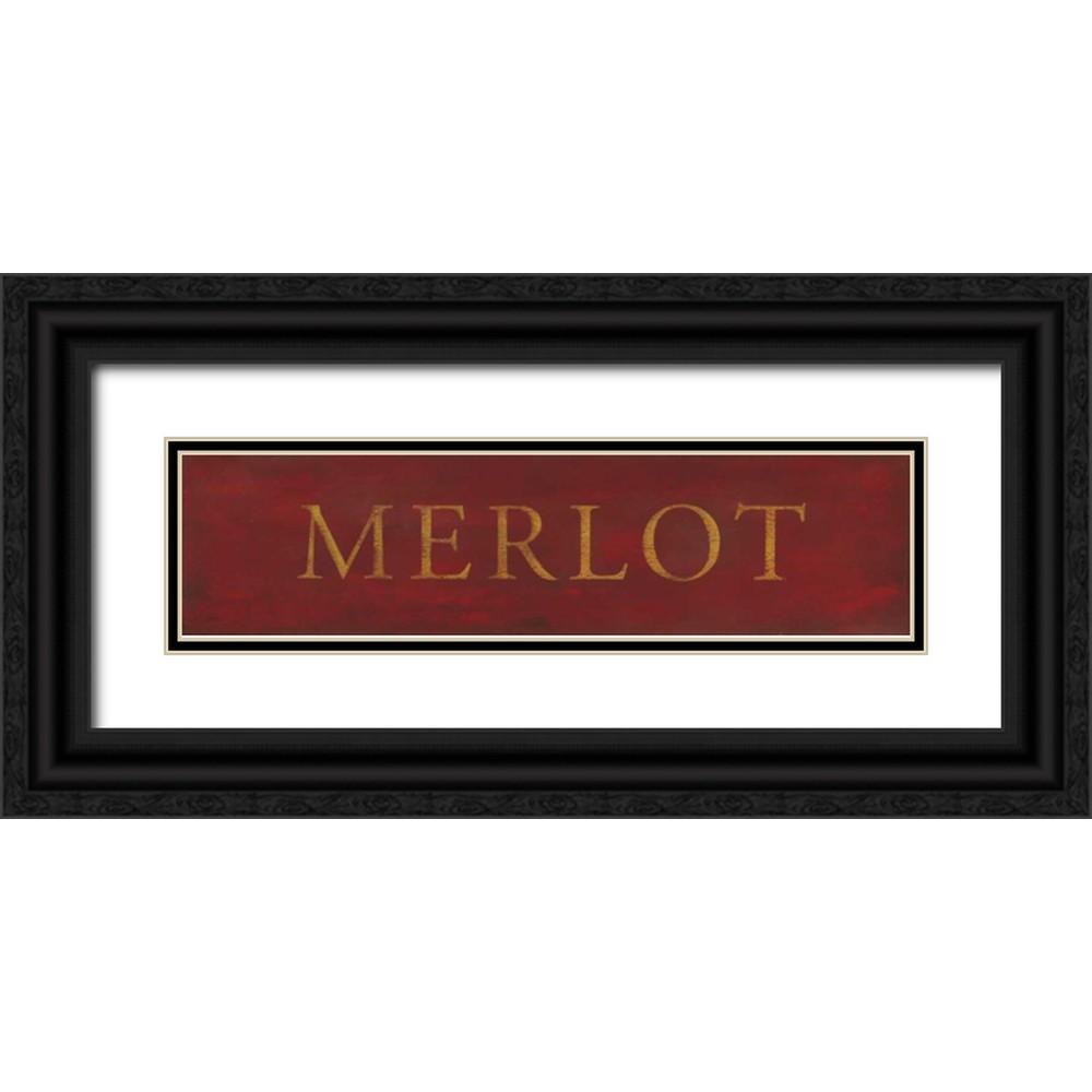 Marrott, Stephanie 32x11 Black Ornate Wood Framed with Double Matting ...
