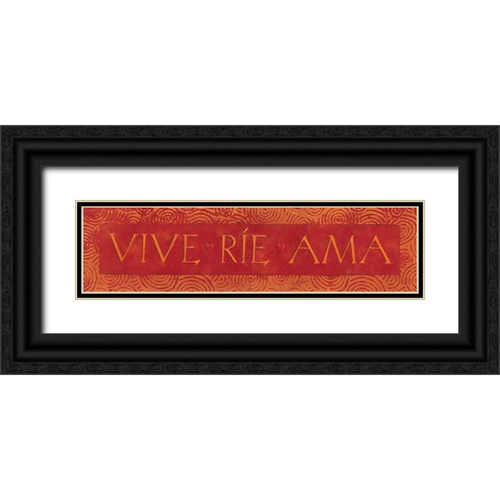 Marrott, Stephanie 32x11 Black Ornate Wood Framed with Double Matting ...