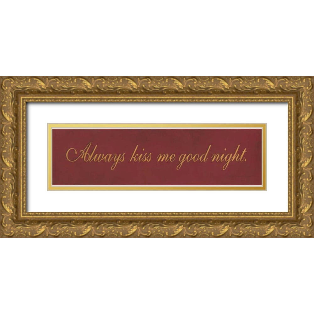 Marrott, Stephanie 32x12 Gold Ornate Wood Framed with Double Matting ...