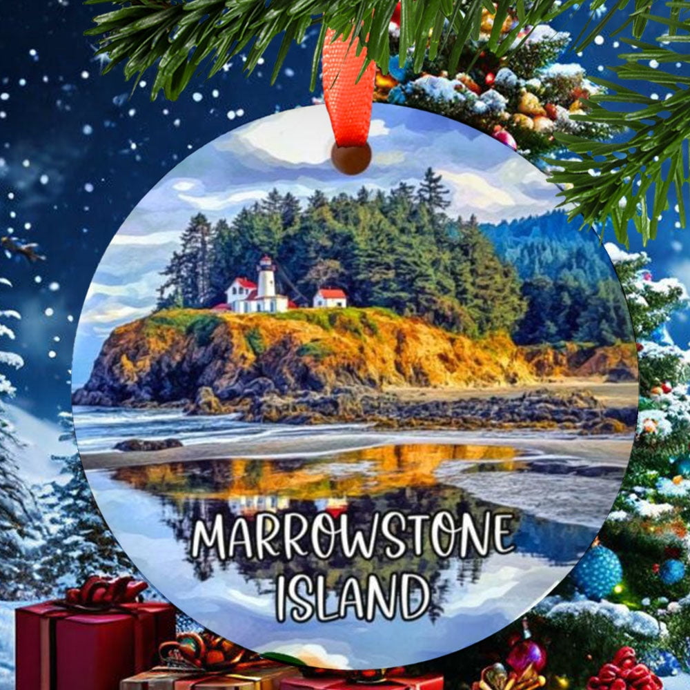 Marrowstone Island Washington Christmas Ornament, Ceramic, Acrylic ...