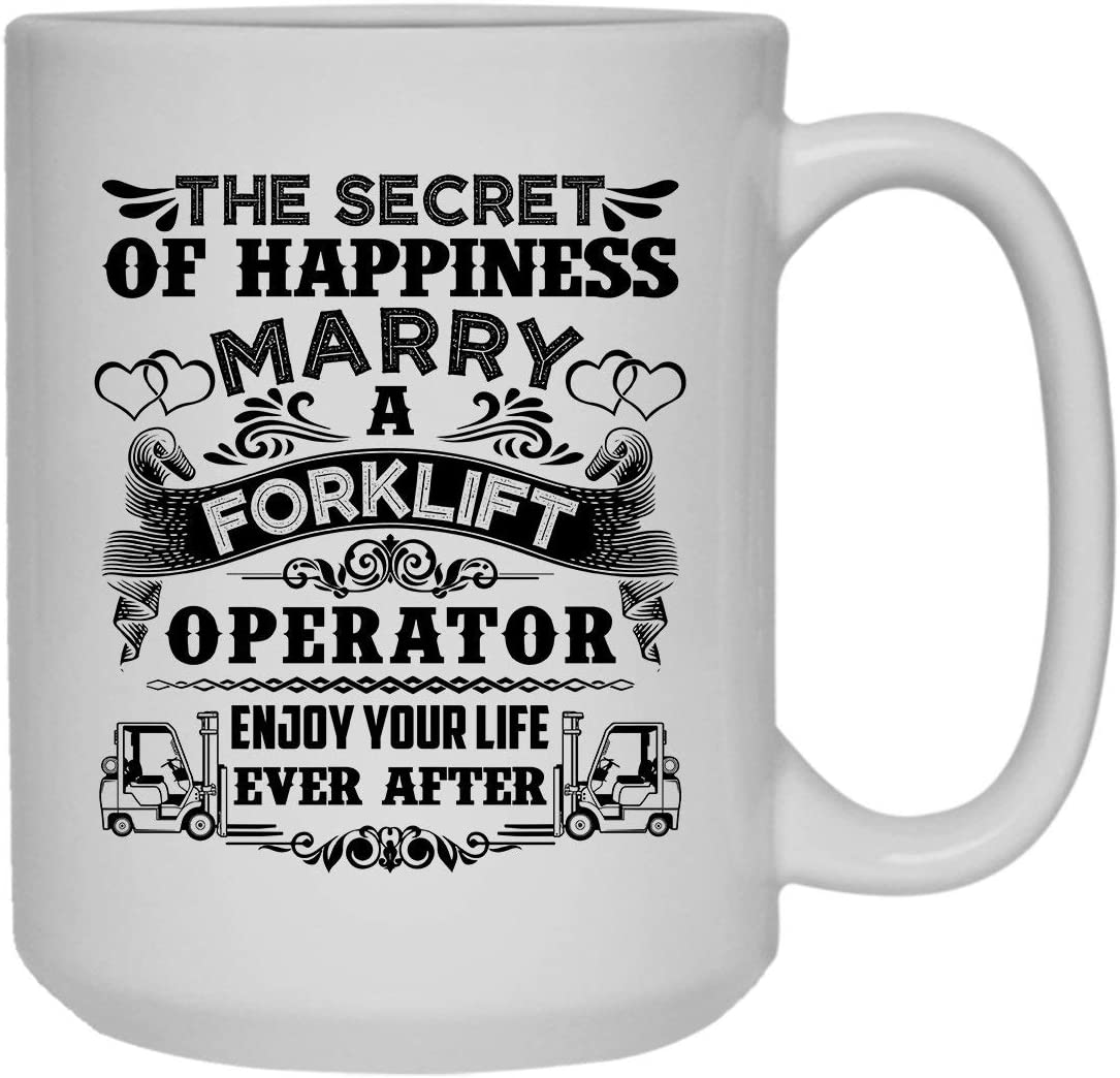 Marry Forklift Operator Mug, Ceramic Mug, White Cup 15 oz - Walmart.com