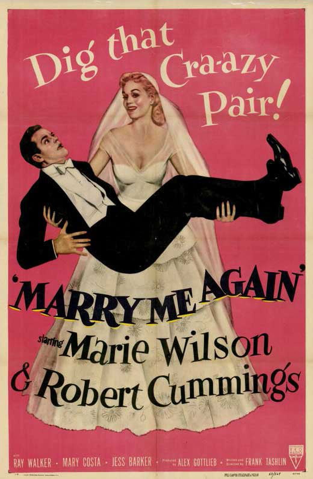Marry Me Again - movie POSTER (Style A) (11" x 17") (1953) - Walmart.com