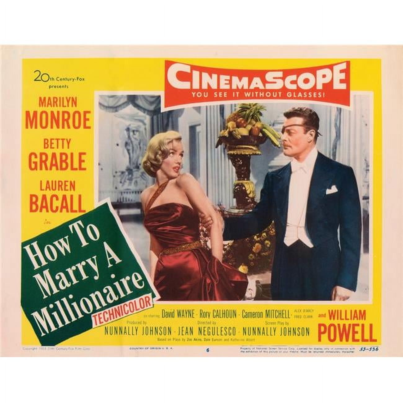 How To Marry A Millionaire Marilyn Monroe Alex D'Arcy 1953 Tm ...