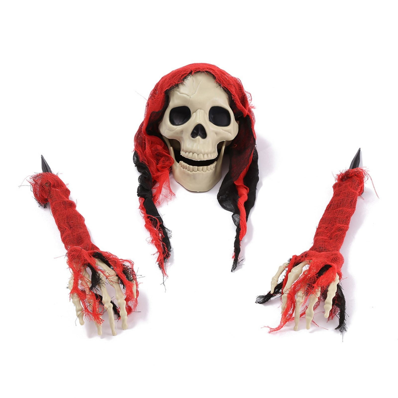 Marryso Eerie Outdoor Halloween Decorations Skull And Skeleton Ground ...