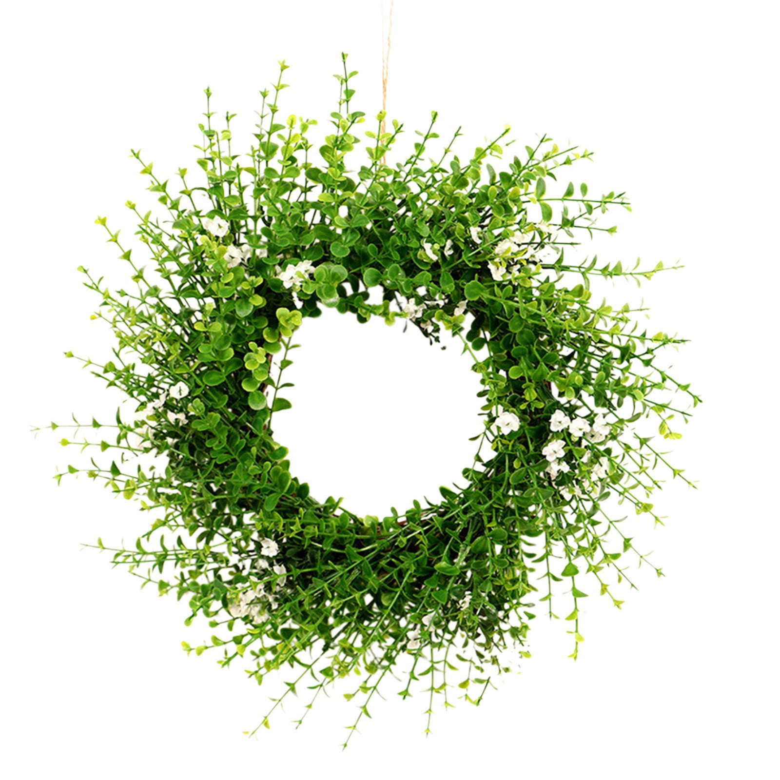 Marryso Flower Wreath for Front Door Spring Leaf Wreath Plastic ...