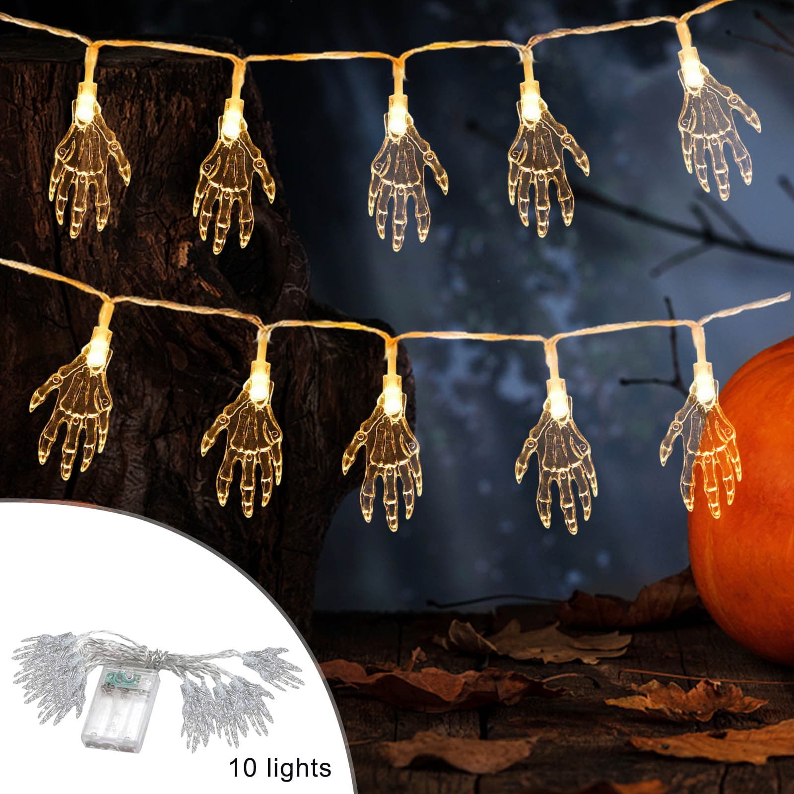 Marryso Halloween Lantern String Light Led Pumpkin String Lights Spooky ...