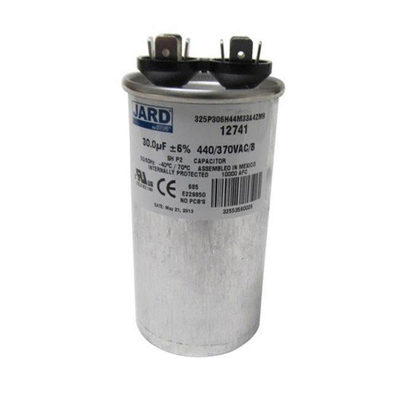 Mars 12741 129 Single Section Round Motor Run Capacitor, 30 MFD, 440VAC ...