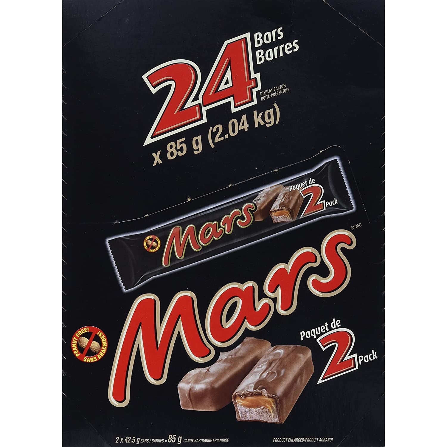 Mars 2-Piece King Size Chocolate Bars, (85g/3 oz.,) 24-Count {Imported ...