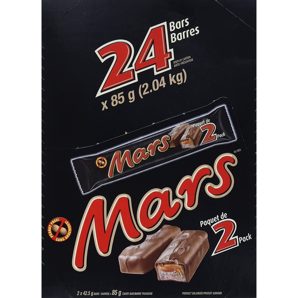Mars King Size 2-Piece Shareable Chocolate Candy Bars, 24-Count ...