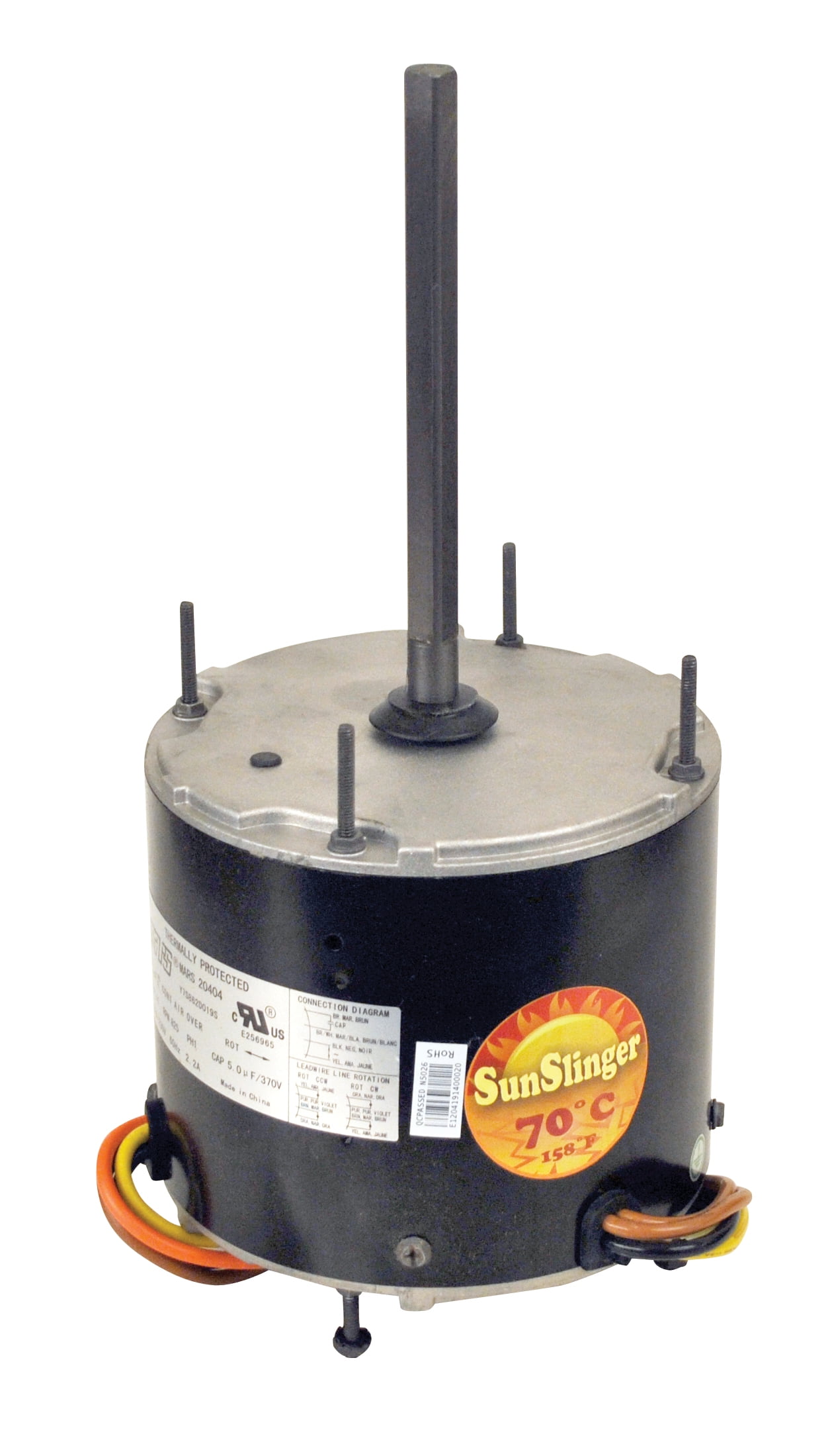 Mars 20728 SunSlinger 1/4HP 208-230V Condenser Fan Motor, Single Phase ...
