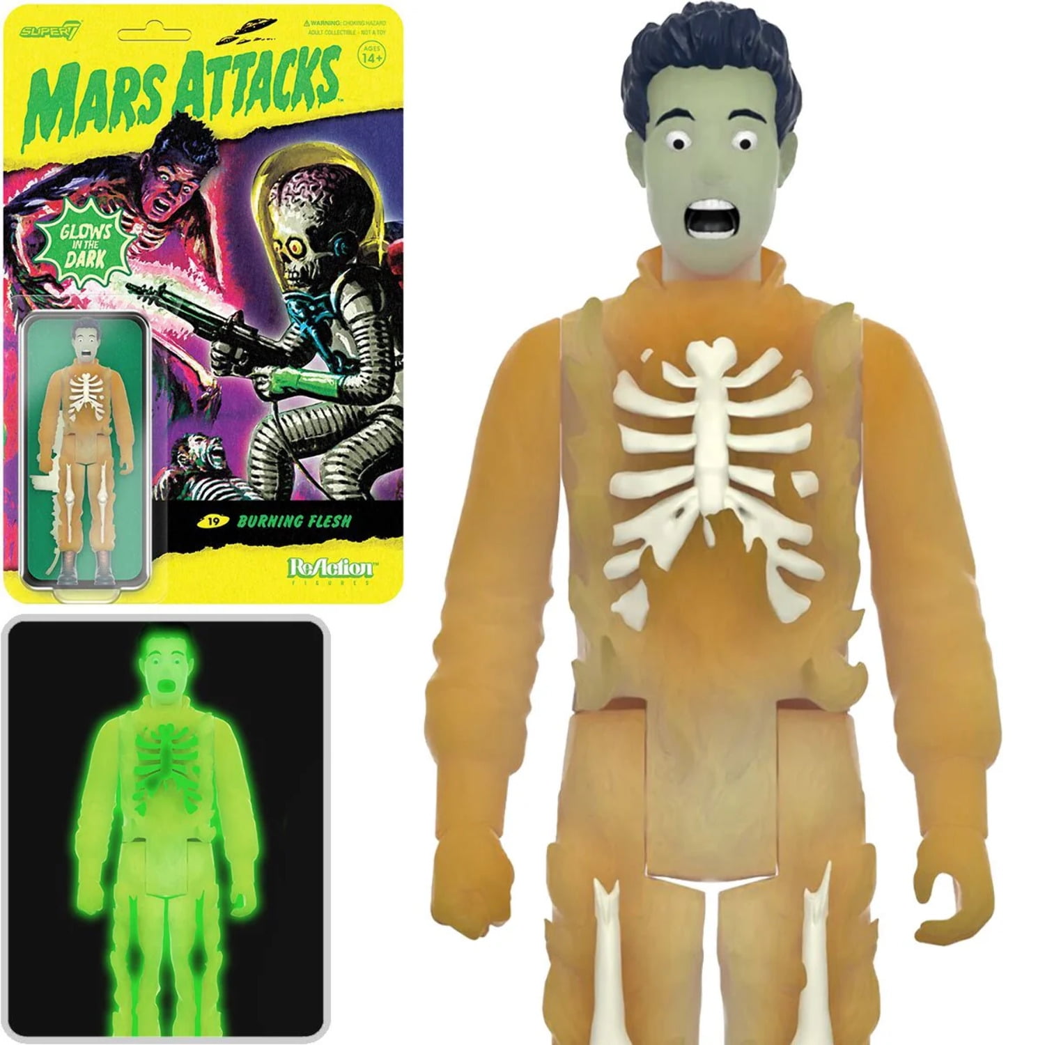 Mars Attacks Burning Flesh (Glow) ReAction Figure - Walmart.com