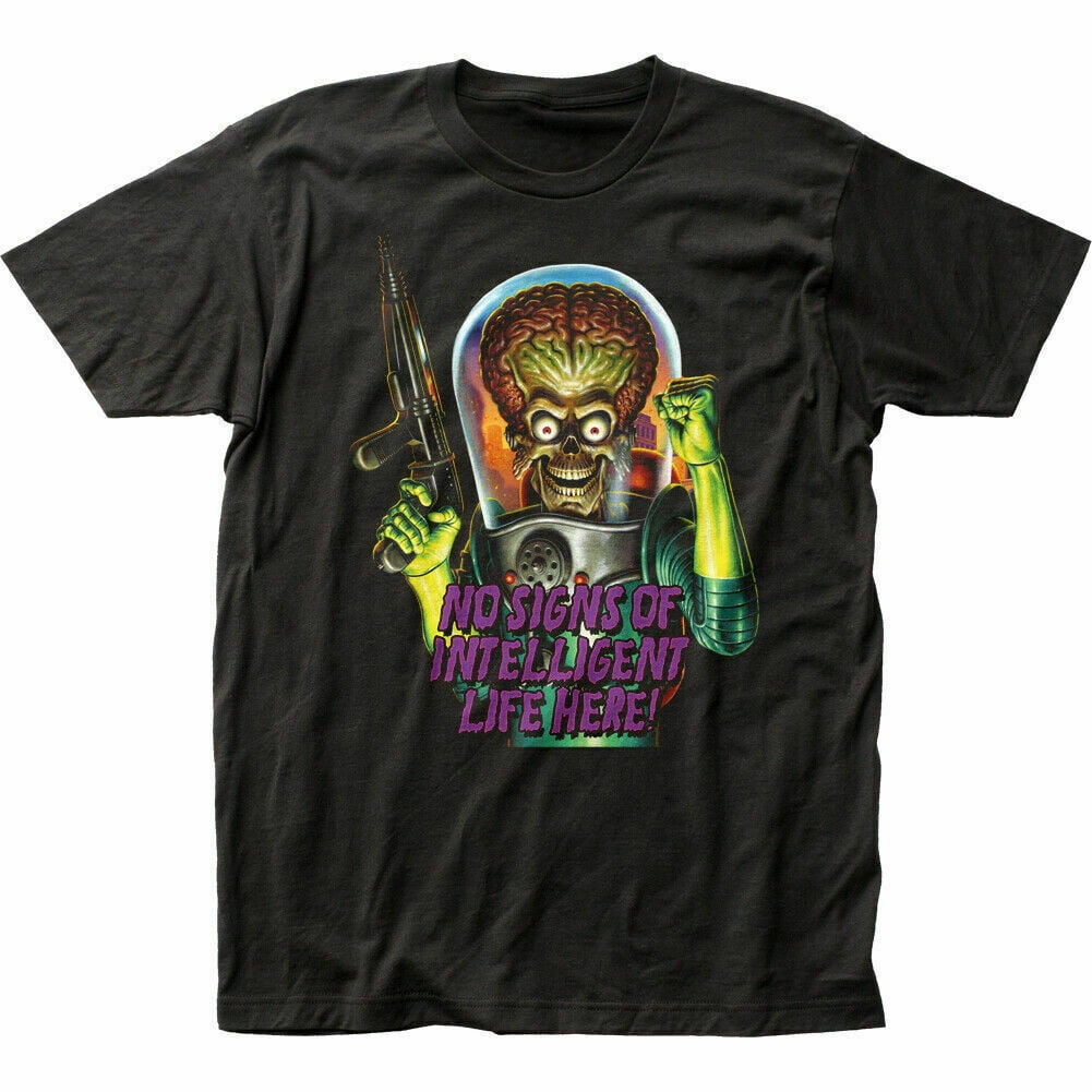 Mars Attacks Intelligent Life T Shirt Mens Licensed Movie UFO Aliens ...