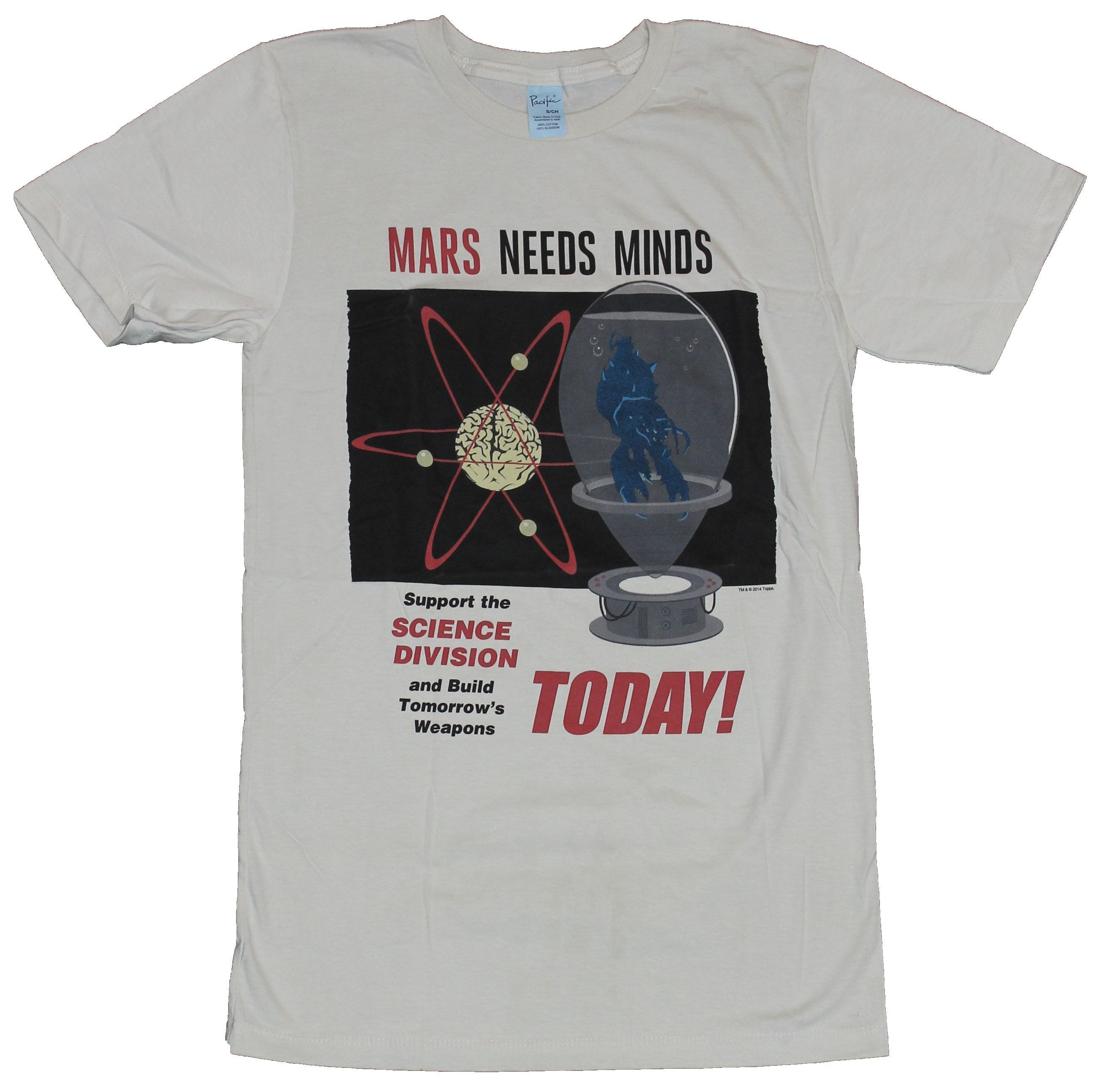 Mars Attacks Mens T-Shirt - Mars Need Minds Enroll Today Image (Small ...