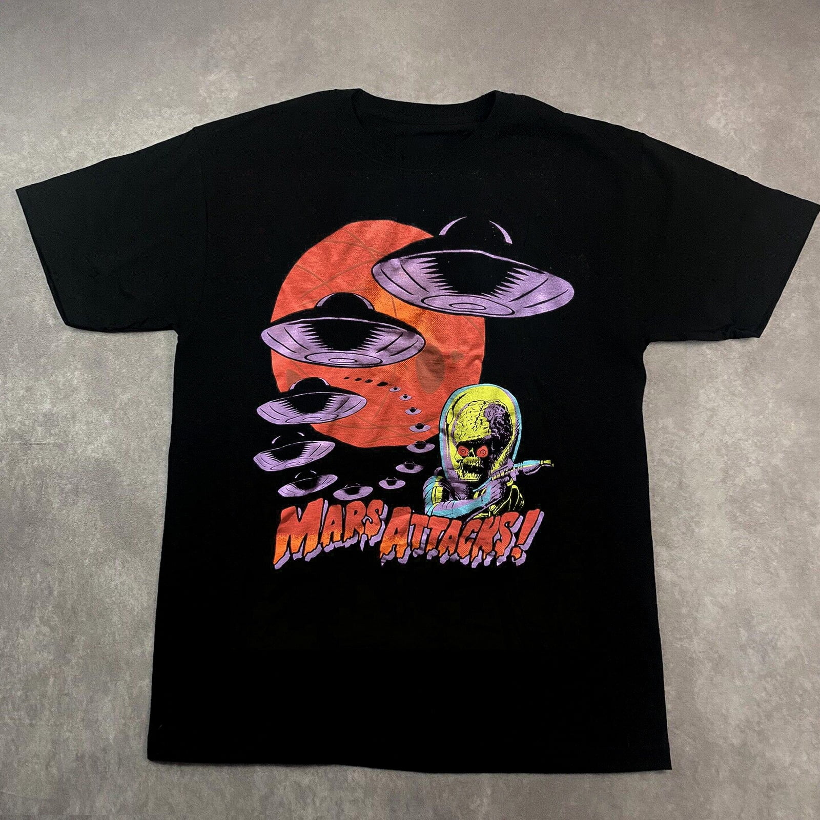 Mars Attacks Poster Gift Short Sleeve Tee Shirts For Adult Black - Walmart.com