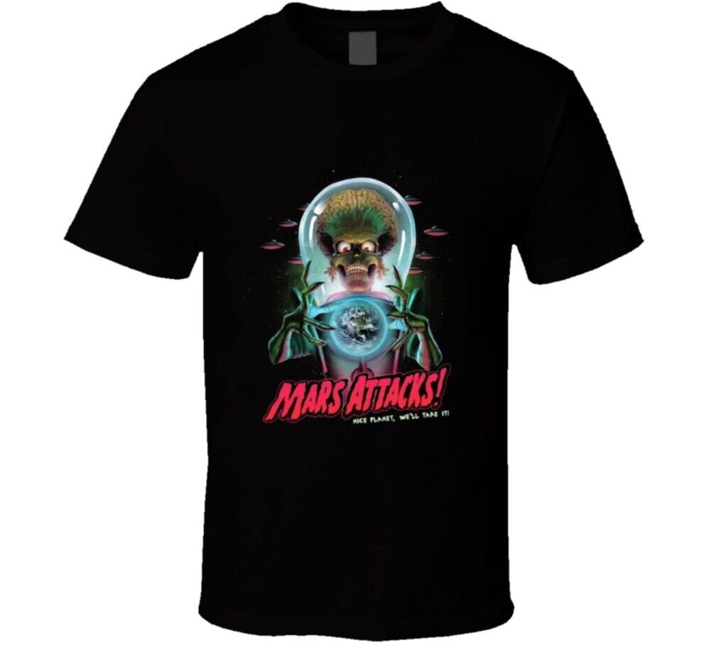 Mars Attacks Sci Fi Retro Movie T Shirt - Walmart.com