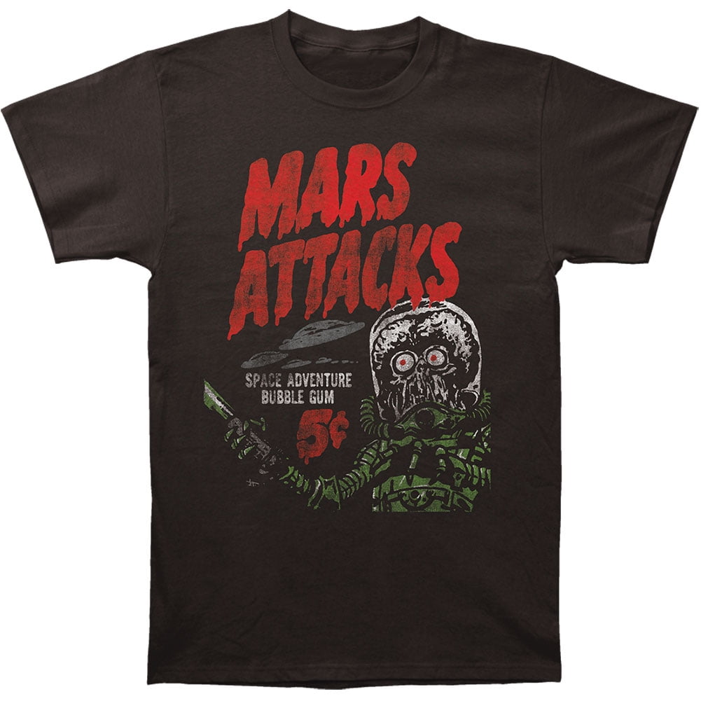 Mars Attacks- Space Adventure Bubble Gum Apparel T-Shirt - Black ...