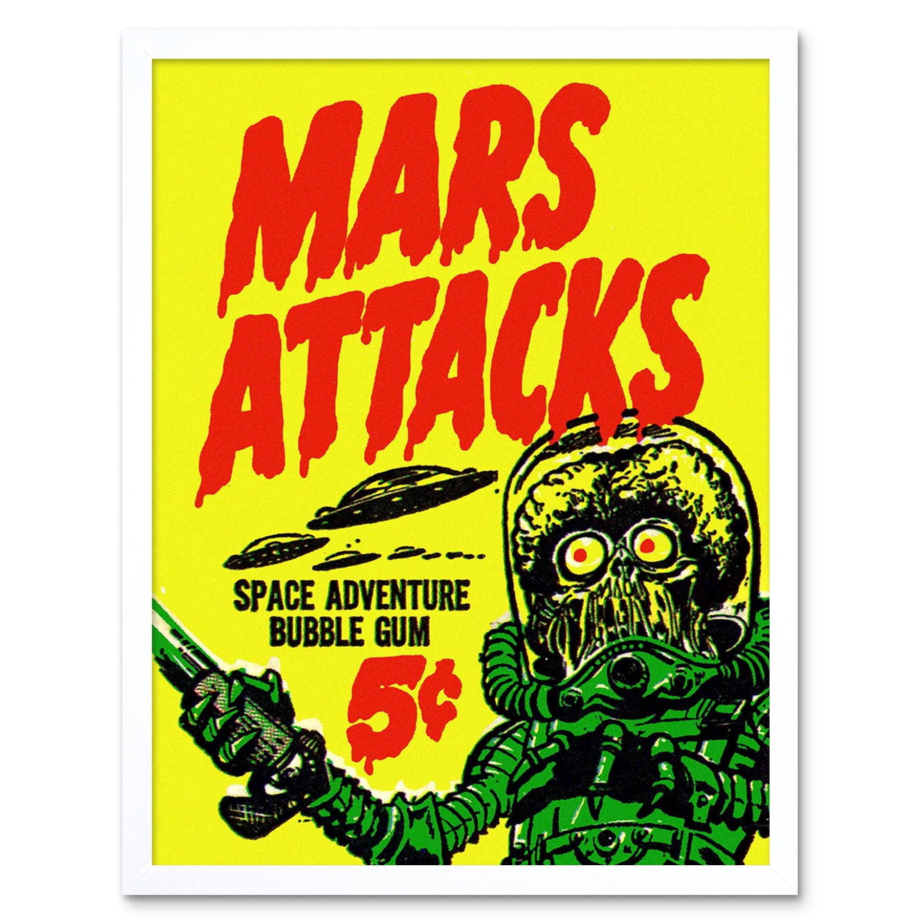 Mars Attacks Space Adventure Bubble Gum Bright Illustration Advert ...