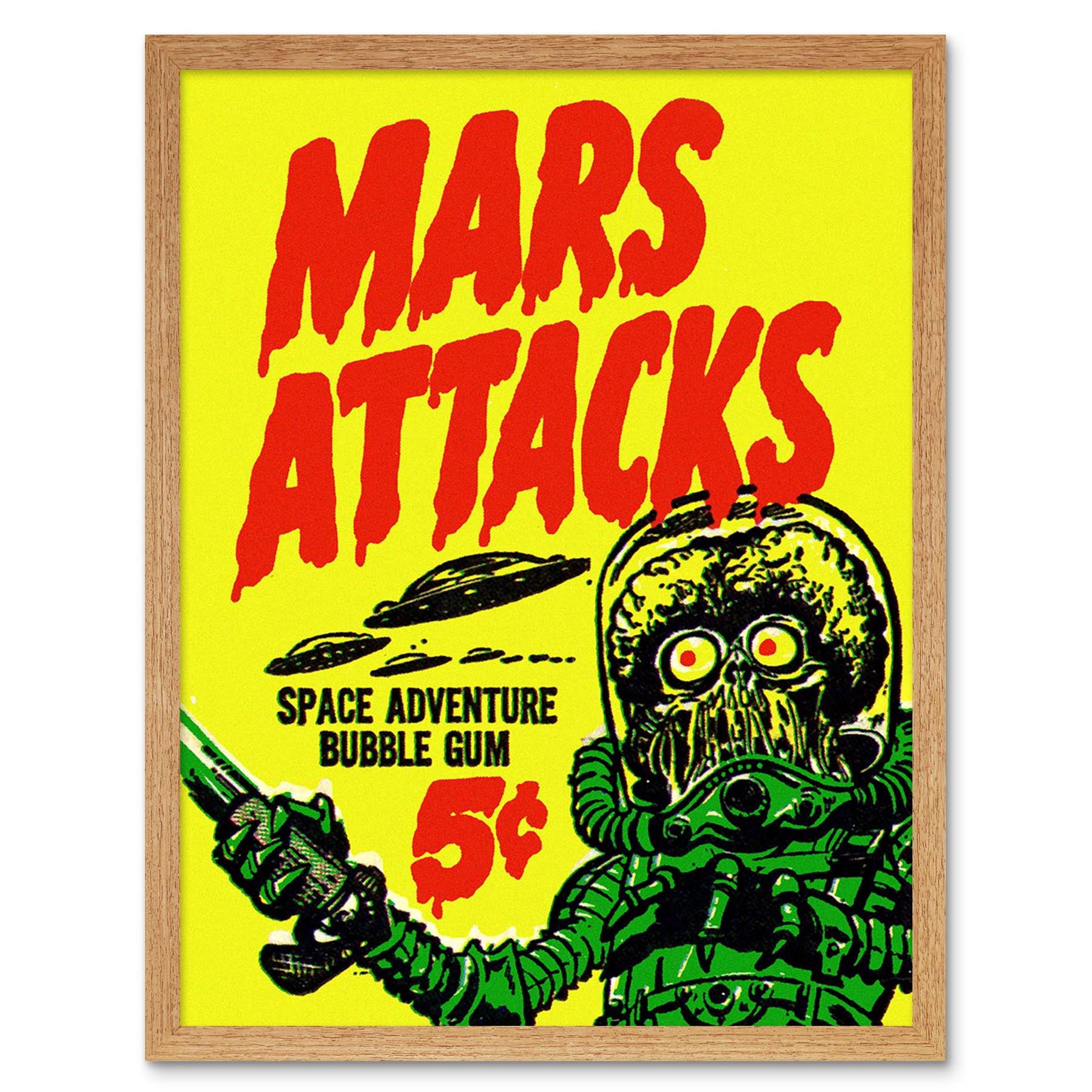 Mars Attacks Space Adventure Bubble Gum Bright Illustration Advert ...