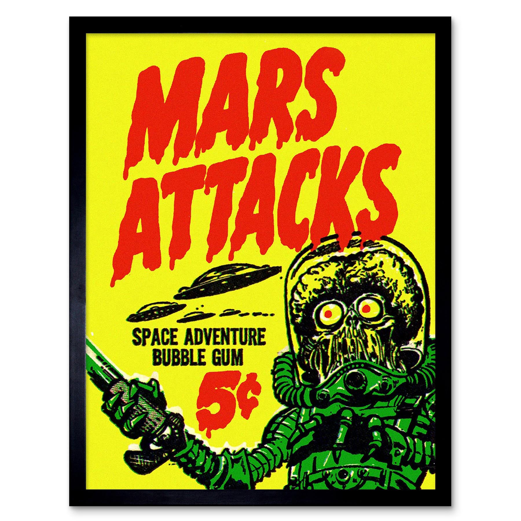 Mars Attacks Space Adventure Bubble Gum Bright Illustration Advert ...