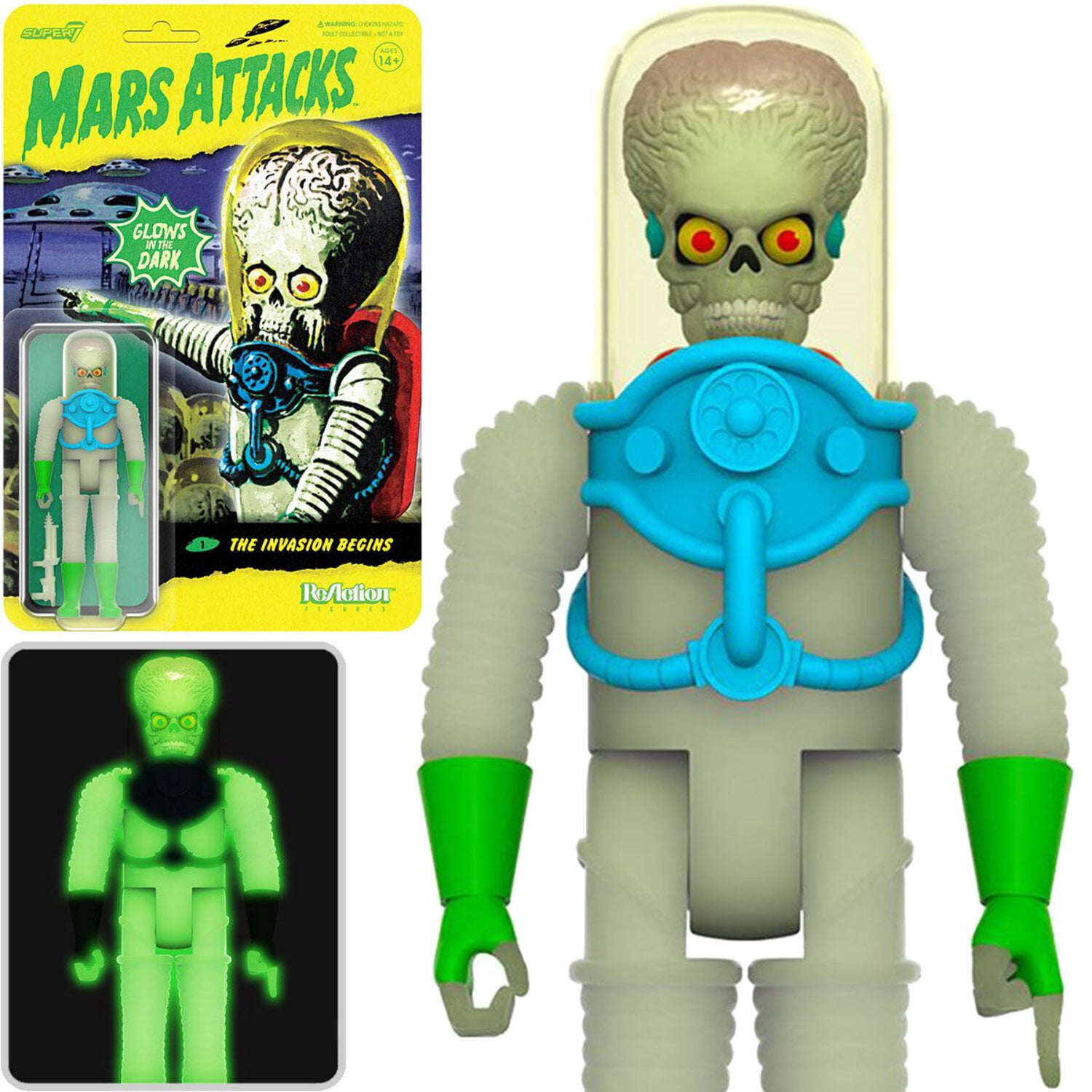 Mars Attacks The Invasion Begins (Glow) ReAction Figure - Walmart.com