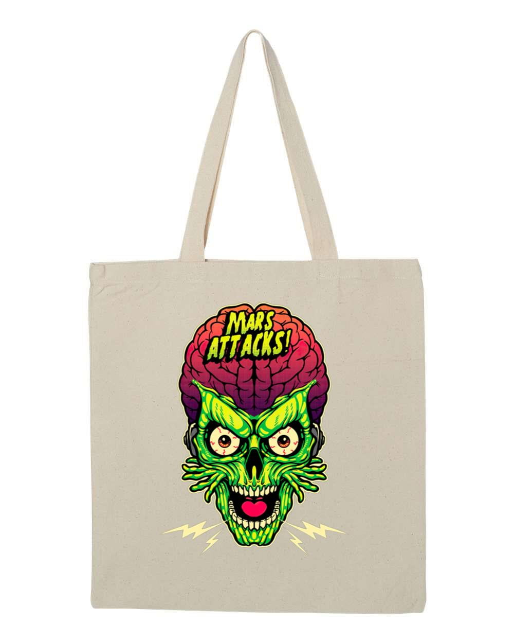 Mars Attacks Tote Bag with Alien Invasion Sci-Fi Movie Scene Vibe ...