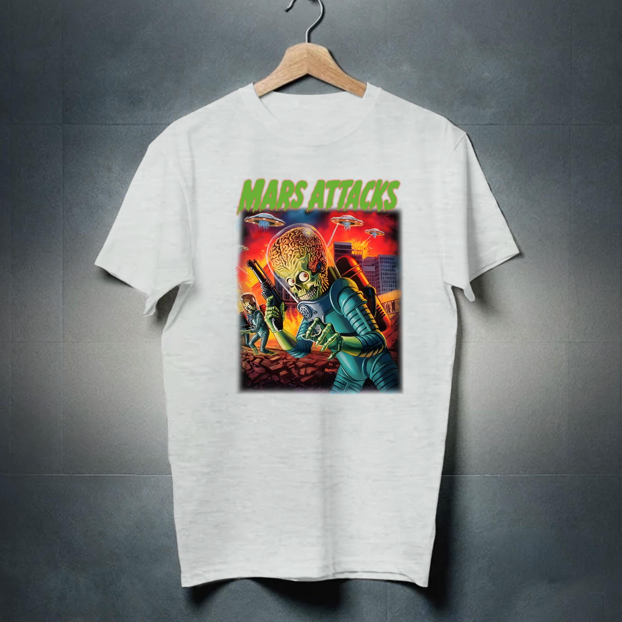 Mars Attacks UFOs Attack T Shirt Black-TH31525 - Walmart.com