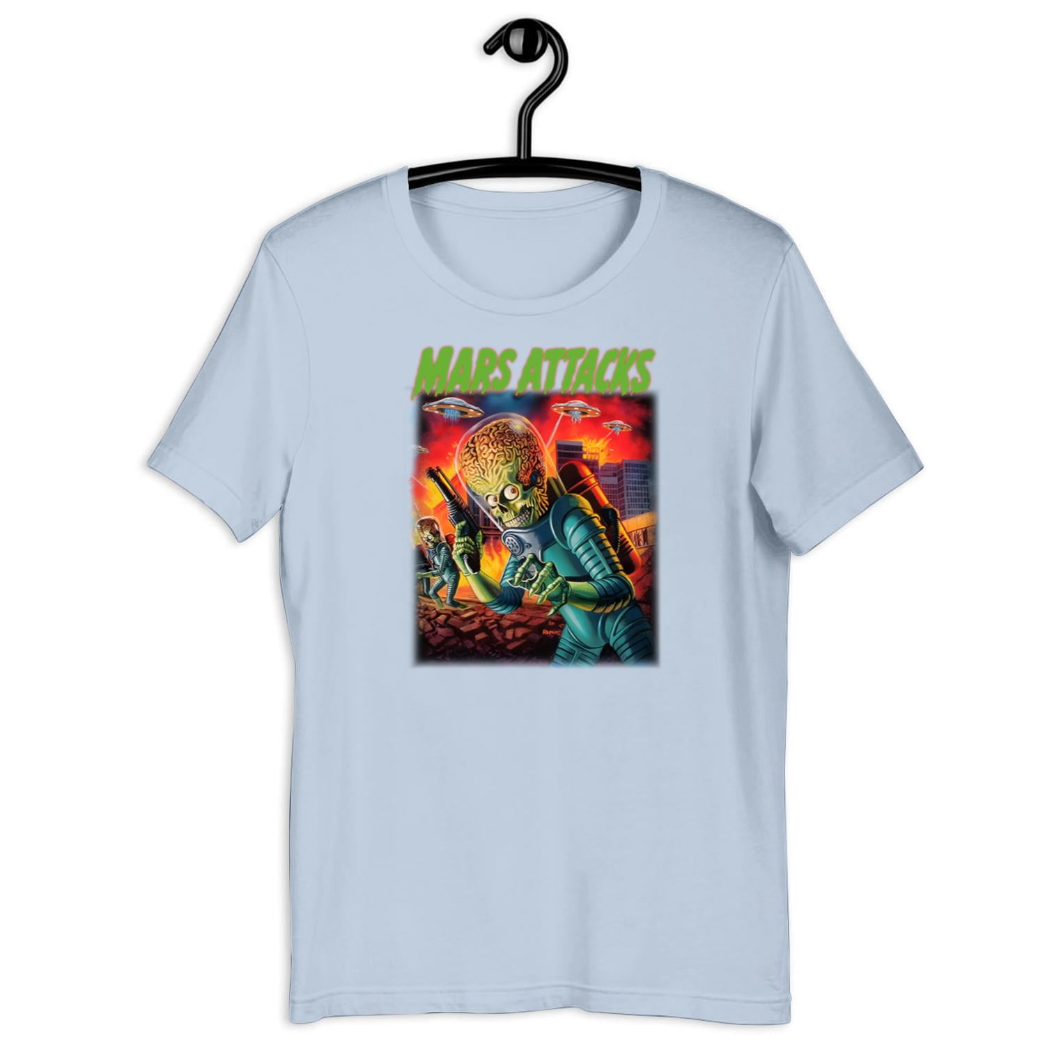Mars Attacks UFOs Attack T Shirt Black-TH31525 - Walmart.com