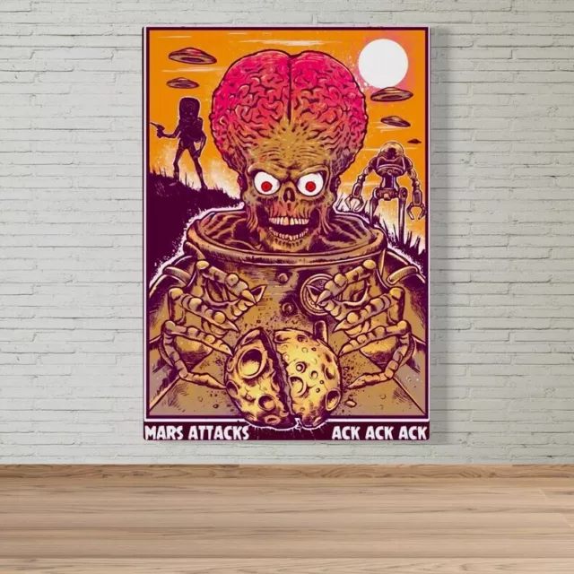 Mars Attacks Wall Art NO FRAMED POSTER, Home Decor, Vintage Art Print ...