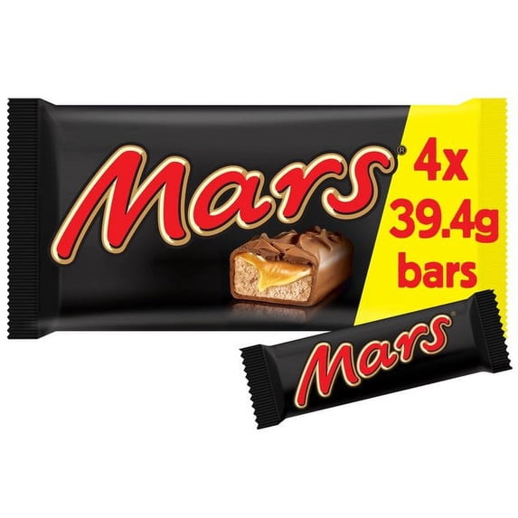 Mars Candy Chocolate Bars, Soft Nougat and Caramel Centre, Multipack 4 ...