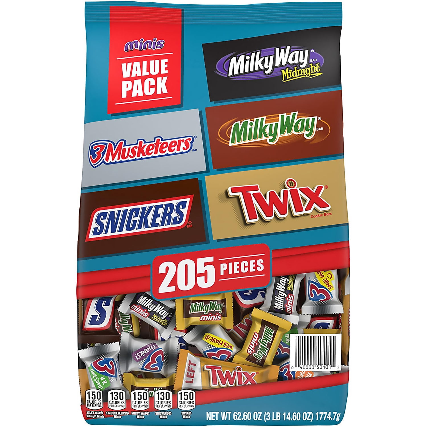 Mars Chocolate Favorites Assorted Bulk Packs, 62.6 oz with Minis Size ...