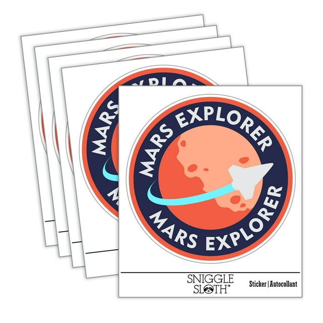 Mars Explorer Space Science Fiction Car Window Bumper Water Bottle ...