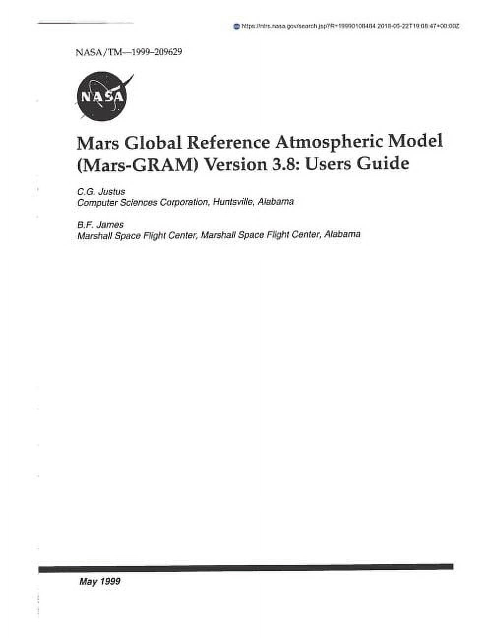 Mars Global Reference Atmospheric Model (Mars-Gram) Version 3.8 : Users ...