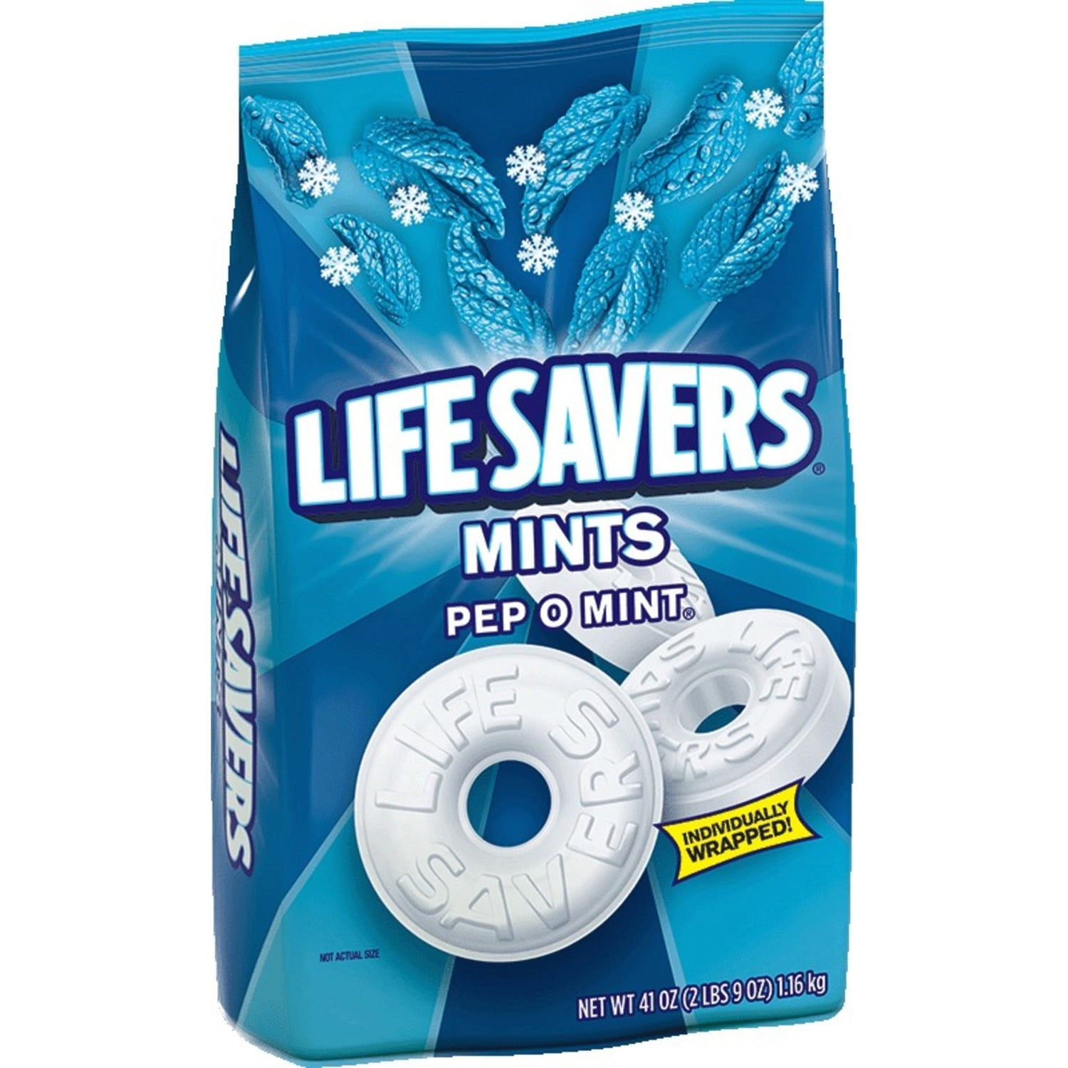 Mars Inc Life Savers Large Sharing Bag, Individually Wrapped Pep-O-Mint ...