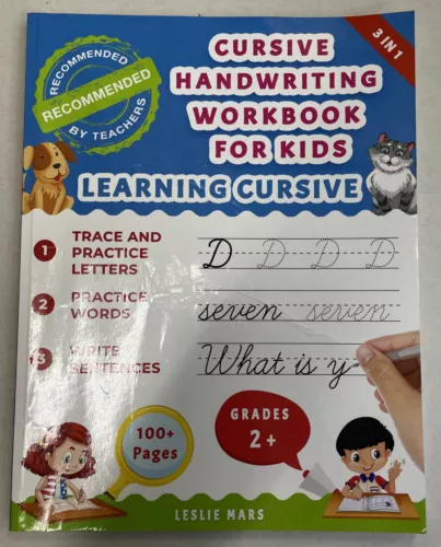 Mars Leslie Cursive Handwriting Workbookk - Walmart.com