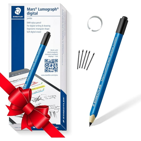 Mars Lumograph Jumbo Digital Stylus Pen with Eraser: No Charging, EMR ...