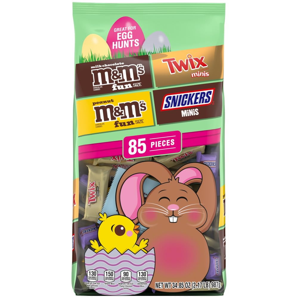 Mars M&M'S, SNICKERS & TWIX HYZ01 Milk Chocolate Candy Easter Basket ...