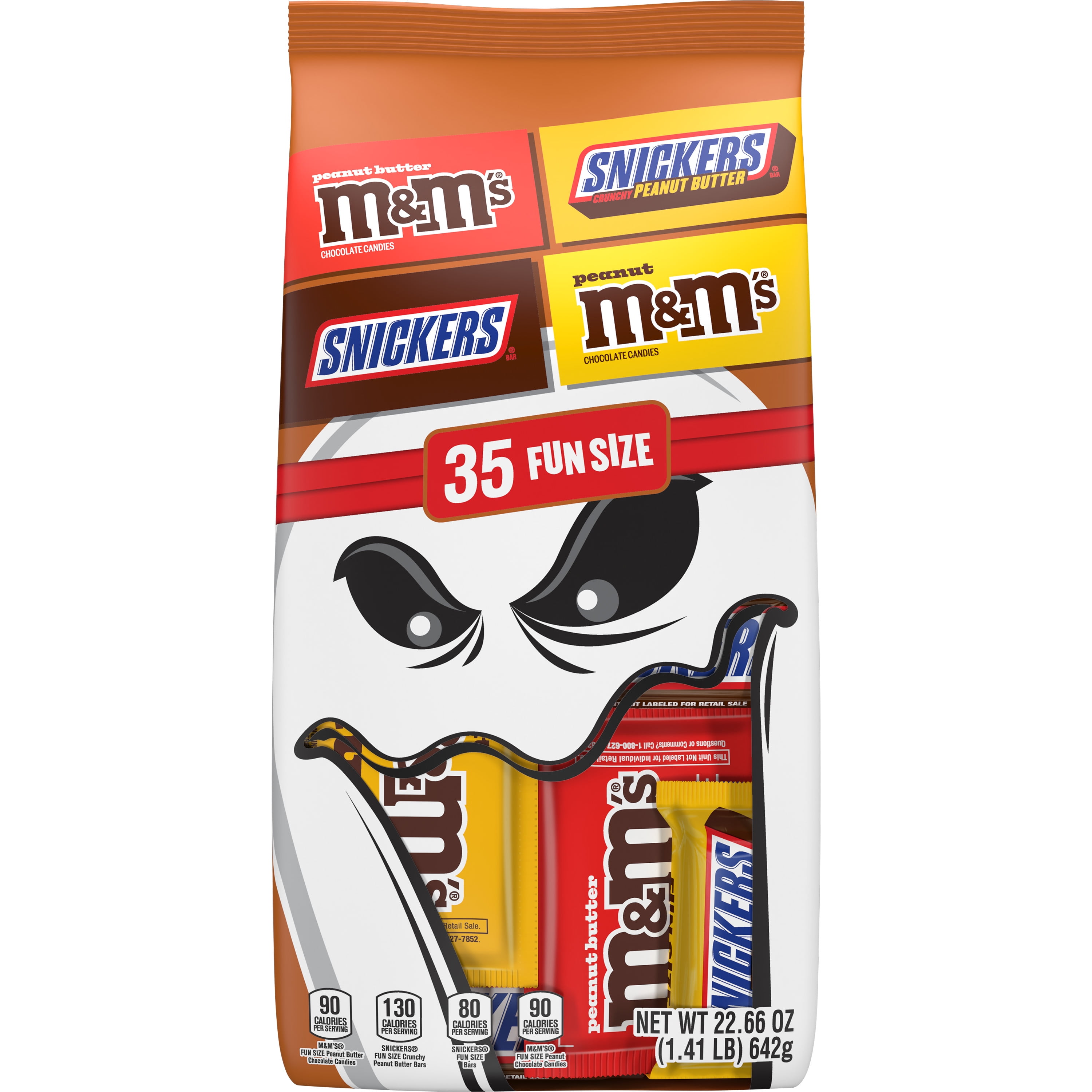 Mars Mixed M&M's & Snickers Milk Chocolate Halloween Candy Variety ...