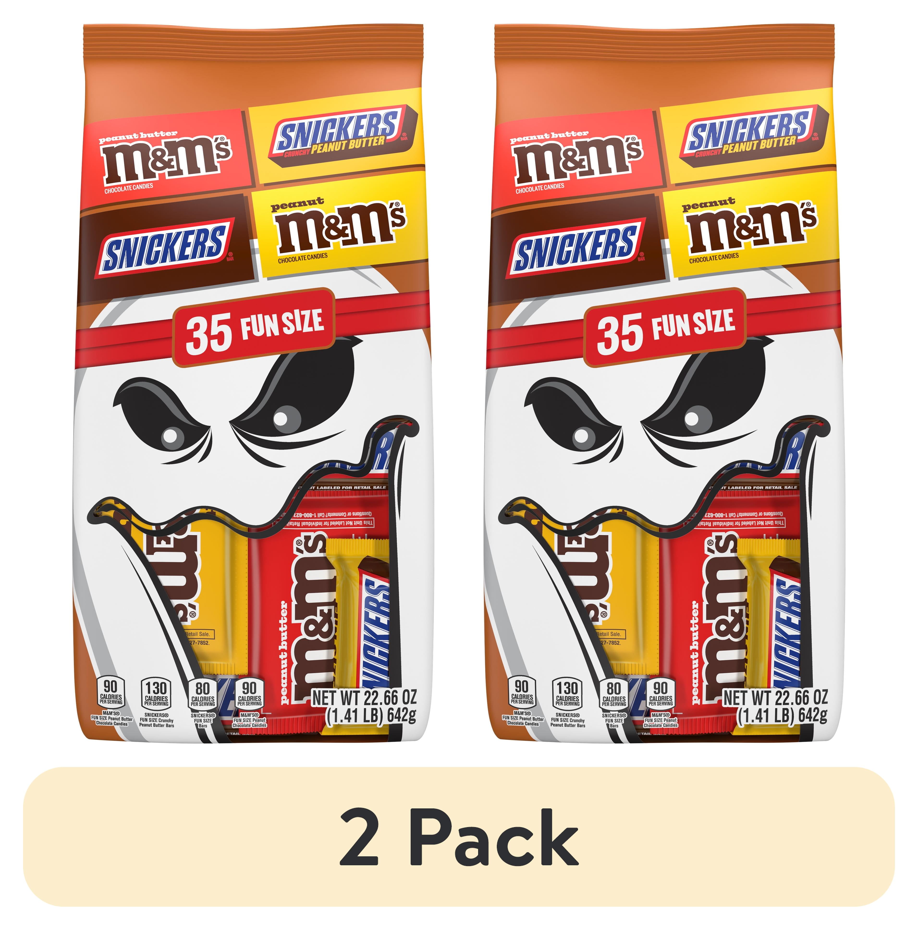 (2 pack) Mars Mixed M&M's & Snickers Milk Chocolate Halloween Candy ...