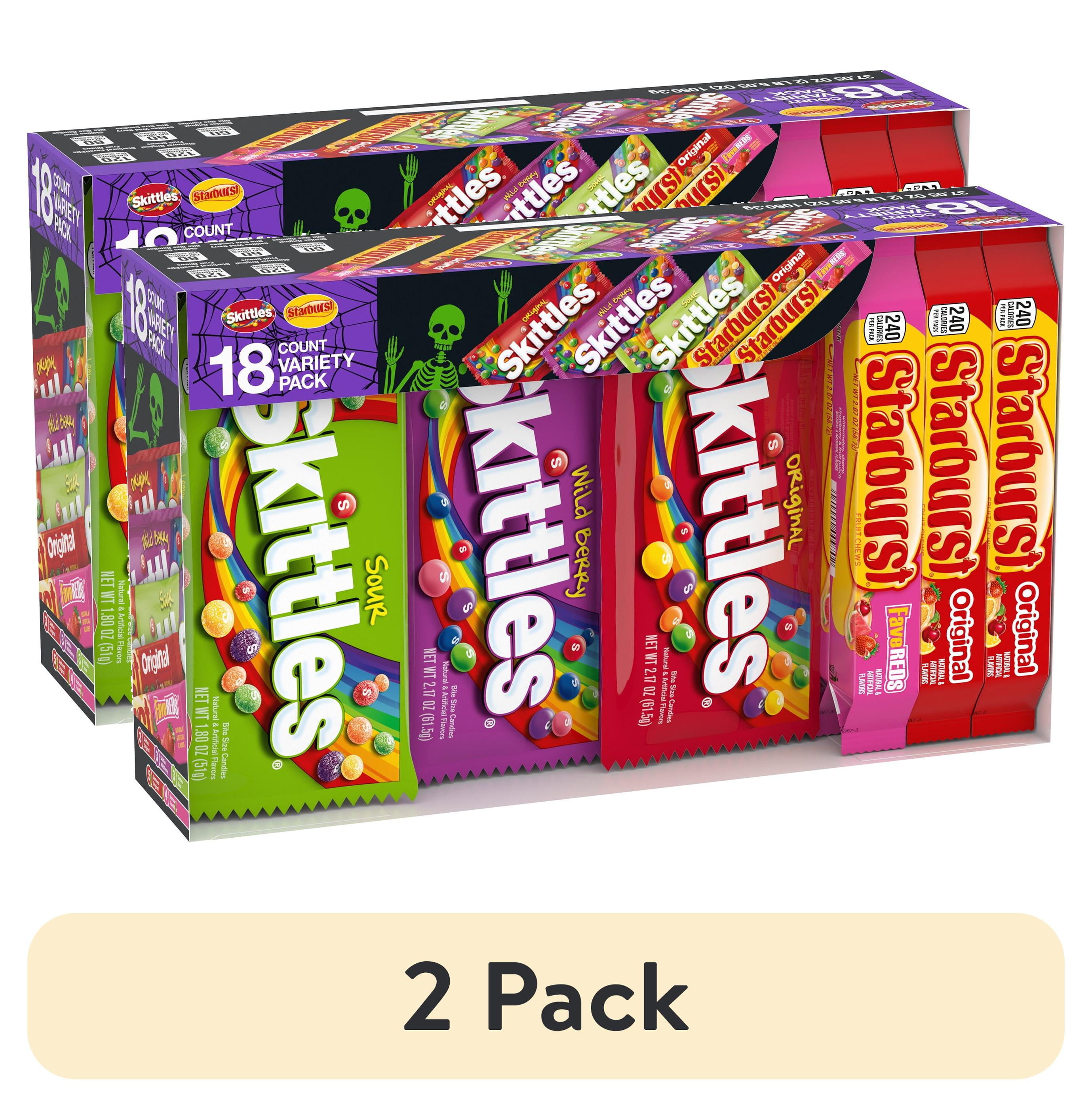 (2 pack) Mars Mixed Skittles & Starburst Chewy Variety Pack Halloween ...