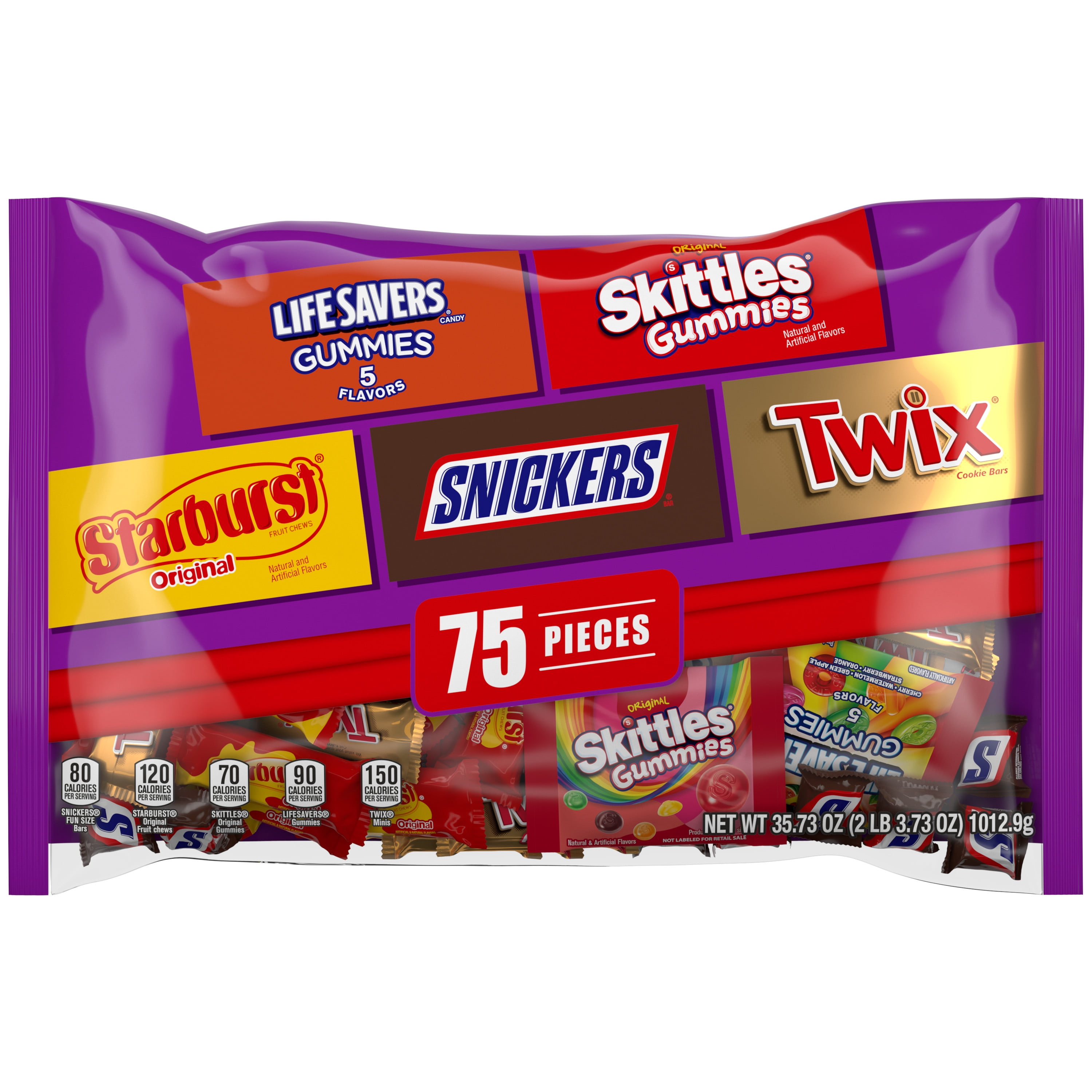Mars Mixed Snickers, Skittles & More Halloween Candy - 75 Ct ...