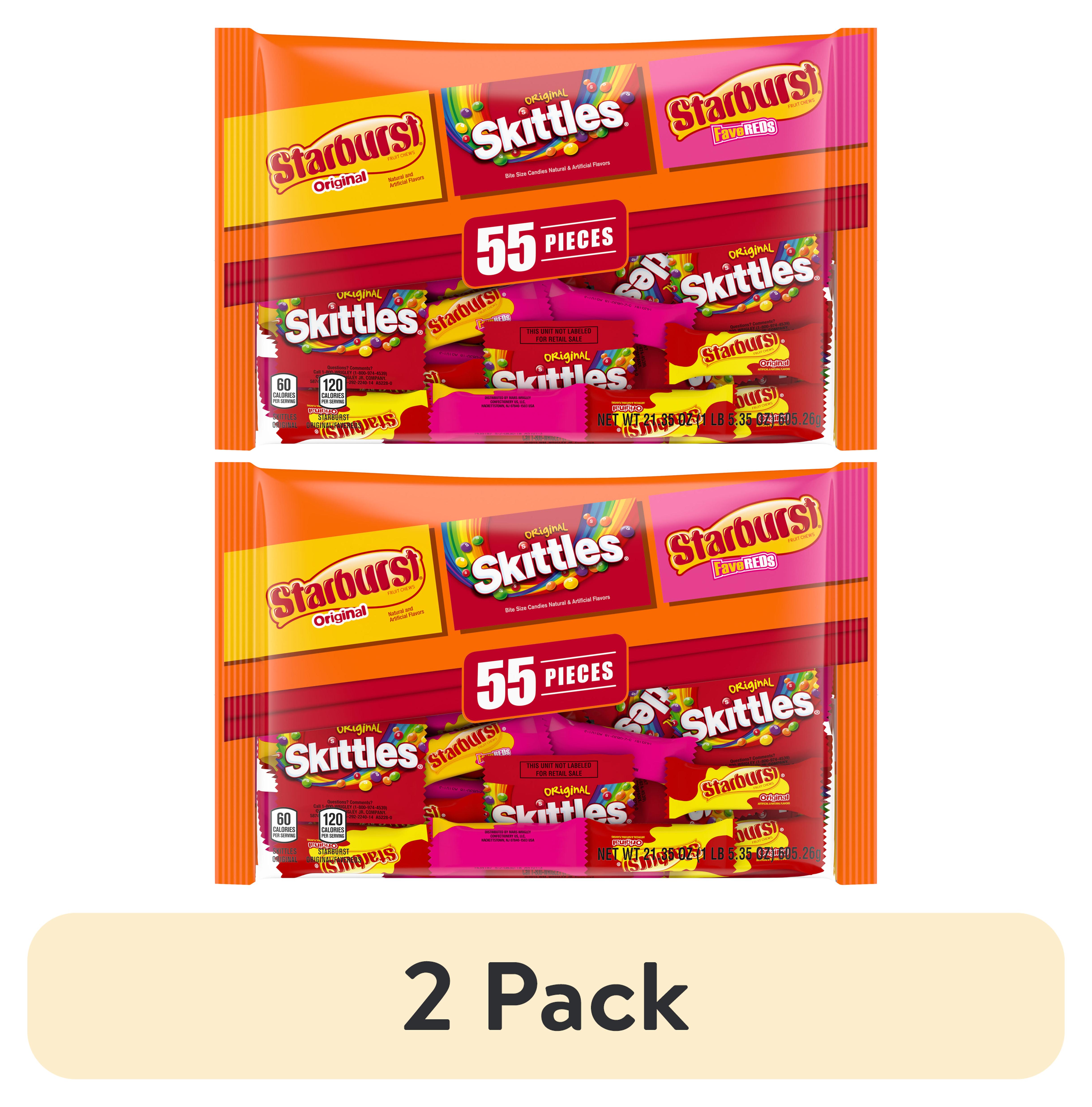 (2 pack) Mars Mixed Starburst & Skittles Bulk Halloween Candy ...