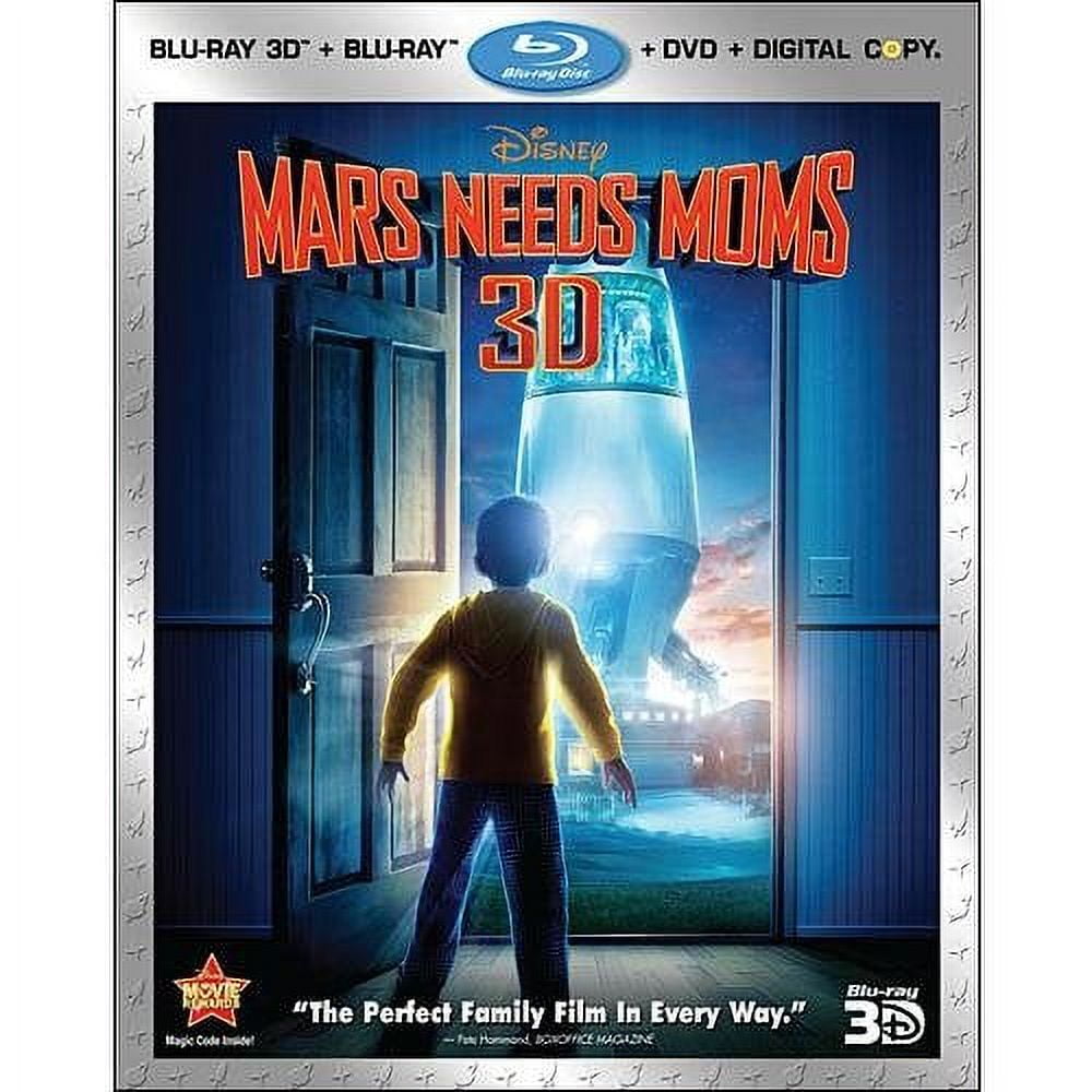 Mars Needs Moms (Four-Disc Blu-ray 3D / Blu-ray / DVD) - Walmart.com