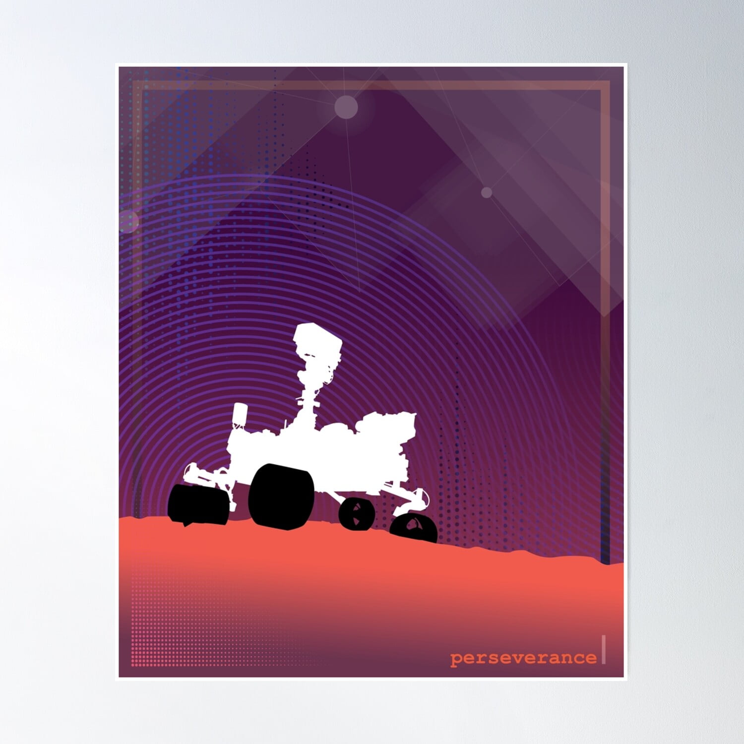 Mars - Perseverance Poster Wall Art, Modern Wall Decor, 24x36 UNFRAMED ...