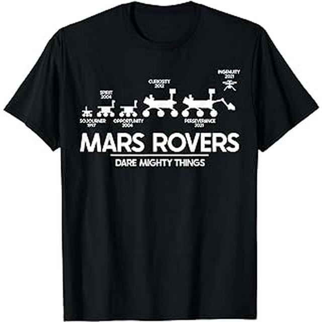 Mars Perseverance Rover Dare Mighty Things Landing Timeline T-Shirt ...
