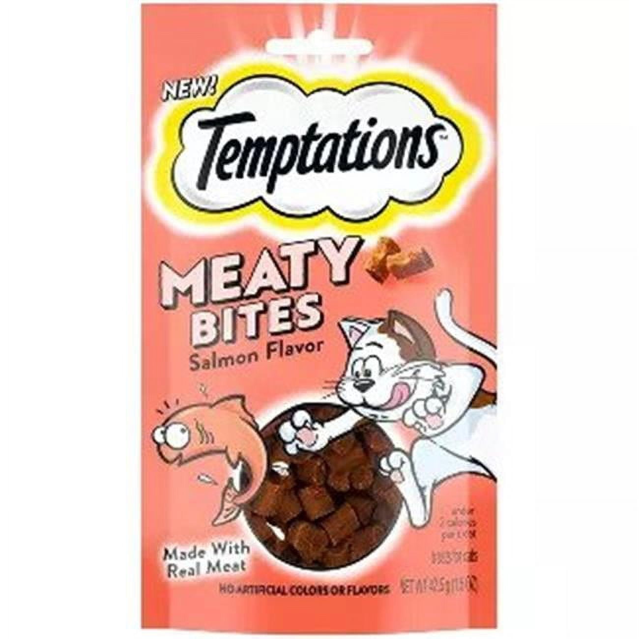 Mars Pet Care 1.5 oz Temptations Meaty Bites Salmon Cat Treats ...
