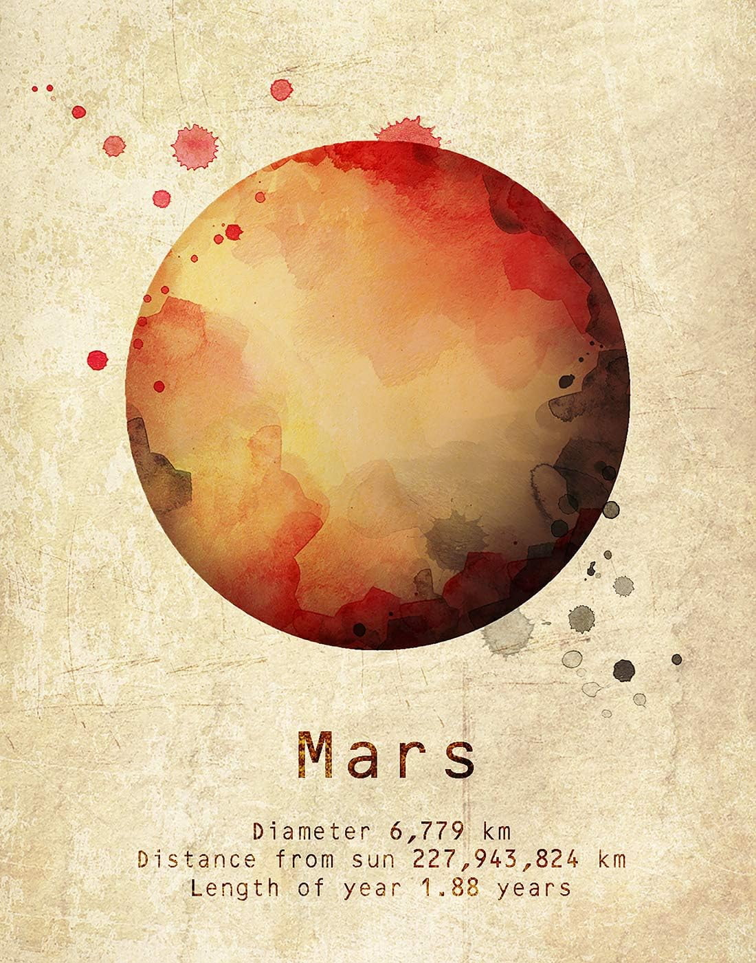 Mars Planet Poster - Quality Outer Space Poster For Kids - Great Home ...